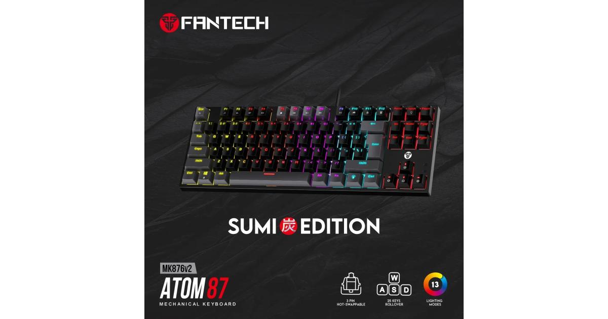 Fantech MK876 V2 Atom87 (TKL 75% Size) RGB Wired 2 Colors Combination ...