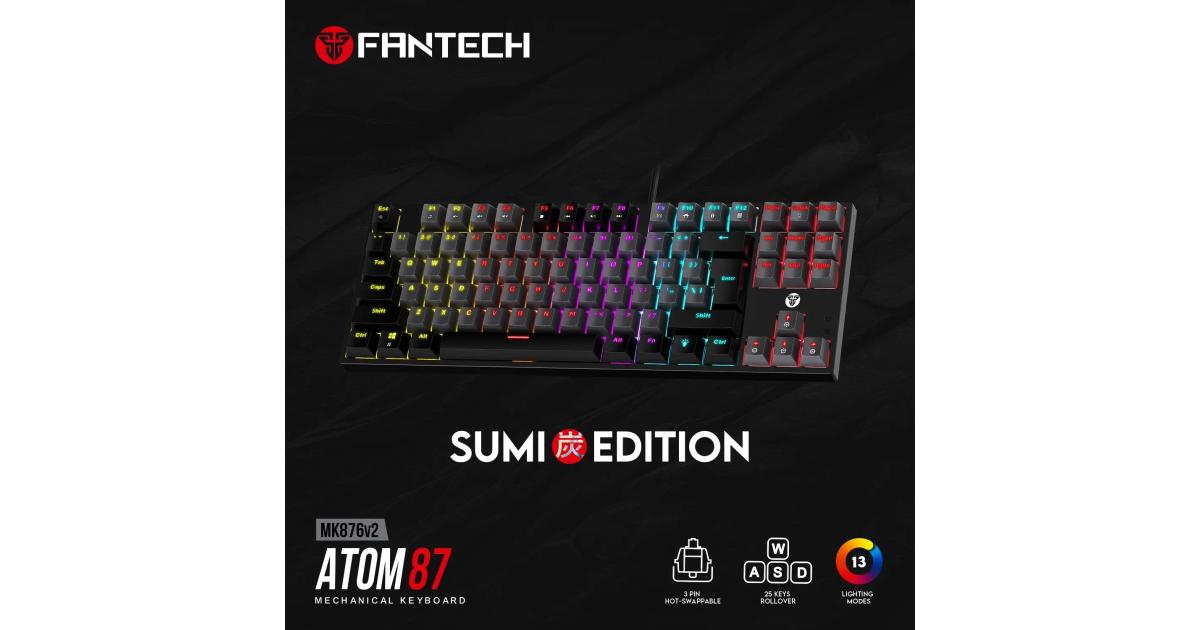 Fantech MK876 V2 Atom87 (TKL 75% Size) RGB Wired 2 Colors Combination ...