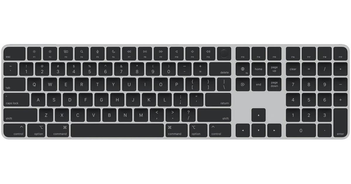 Apple Wireless Magic Keyboard With Touch ID & Numeric Keypad For Mac ...