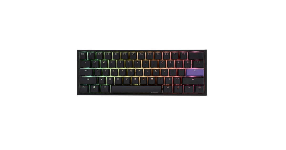 Ducky One 2 Mini RGB (Brown Cherry MX) Black RGB Mechanical Gaming ...