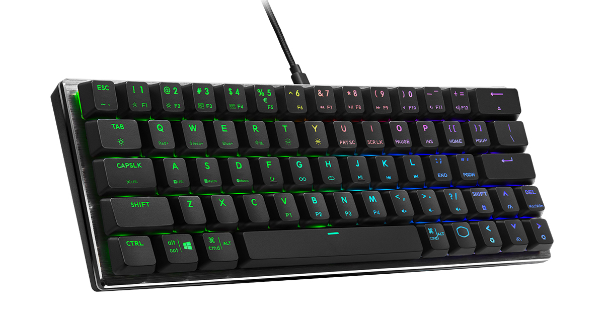 Cooler Master SK620 60% Space Grey Mechanical Keyboard with Low Profile ...