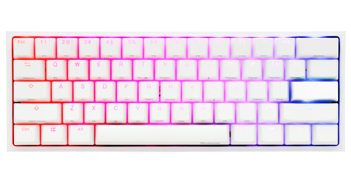 Ducky One 2 Mini RGB (Brown Cherry MX) WHITE Mechanical Gaming Keyboard ...