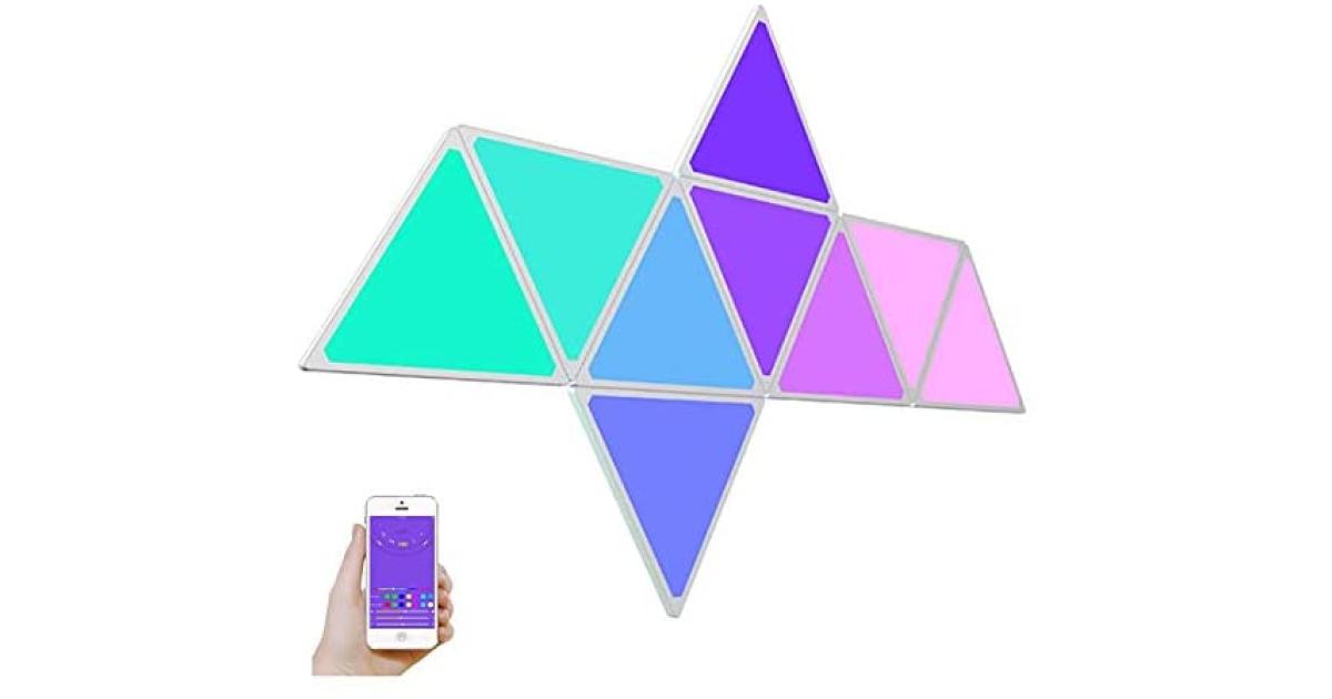 Triangle RGB MultiColor Wall Led Light, Usb Power Supply App Controlled ...