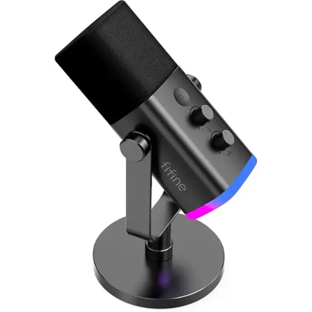 Fifine Ampligame AM8 Rgb Usb/xlr Dynamic Mic With Touch-mute, I/o ...