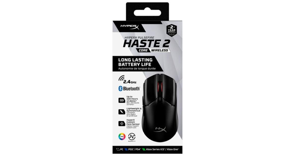HyperX Pulsefire Haste 2 Core Wireless (2.4GHz / Bluetooth) Lightweight ...
