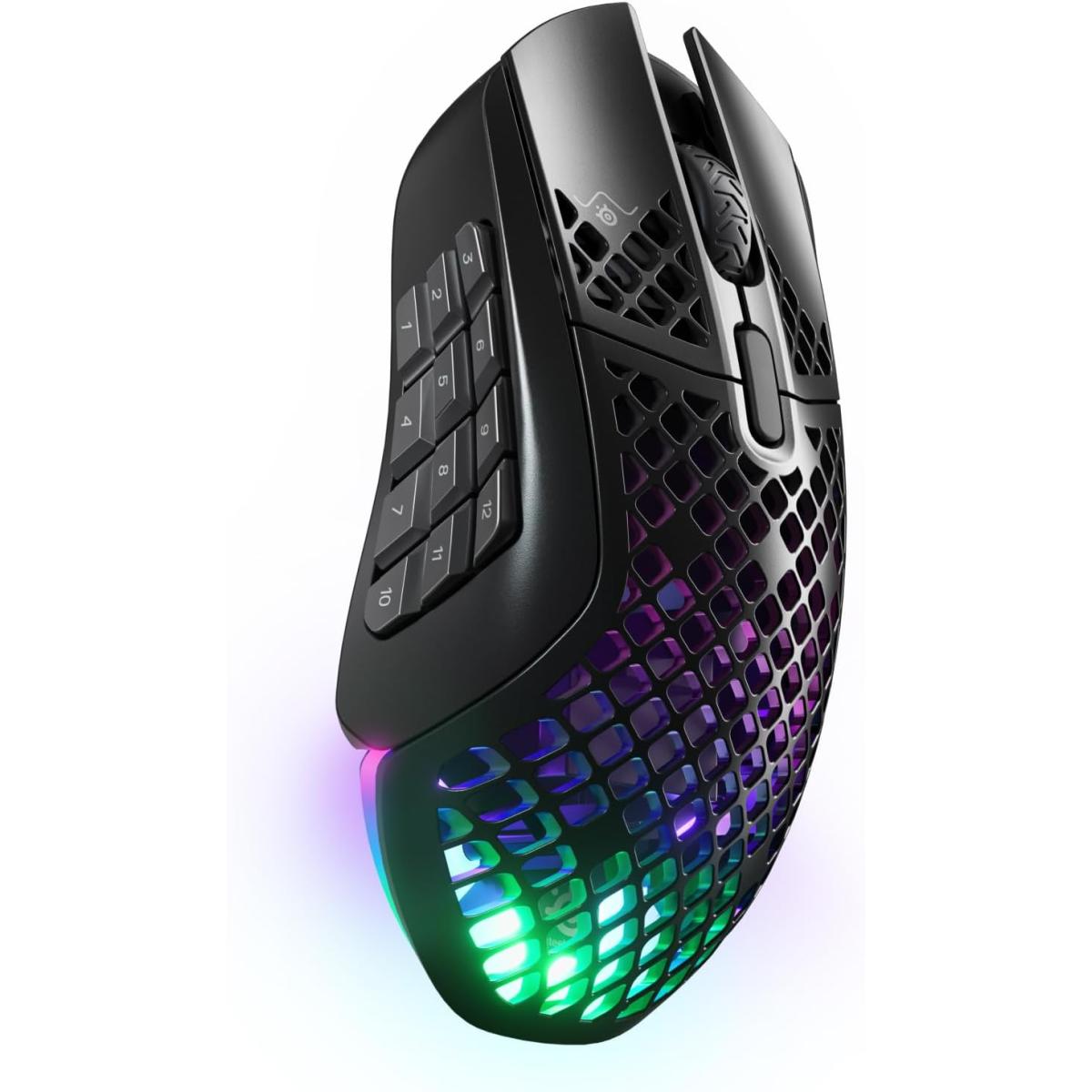 SteelSeries Aerox 9 Wireless (2.4 GHz/Bluetooth) Holey RGB TrueMove Air ...