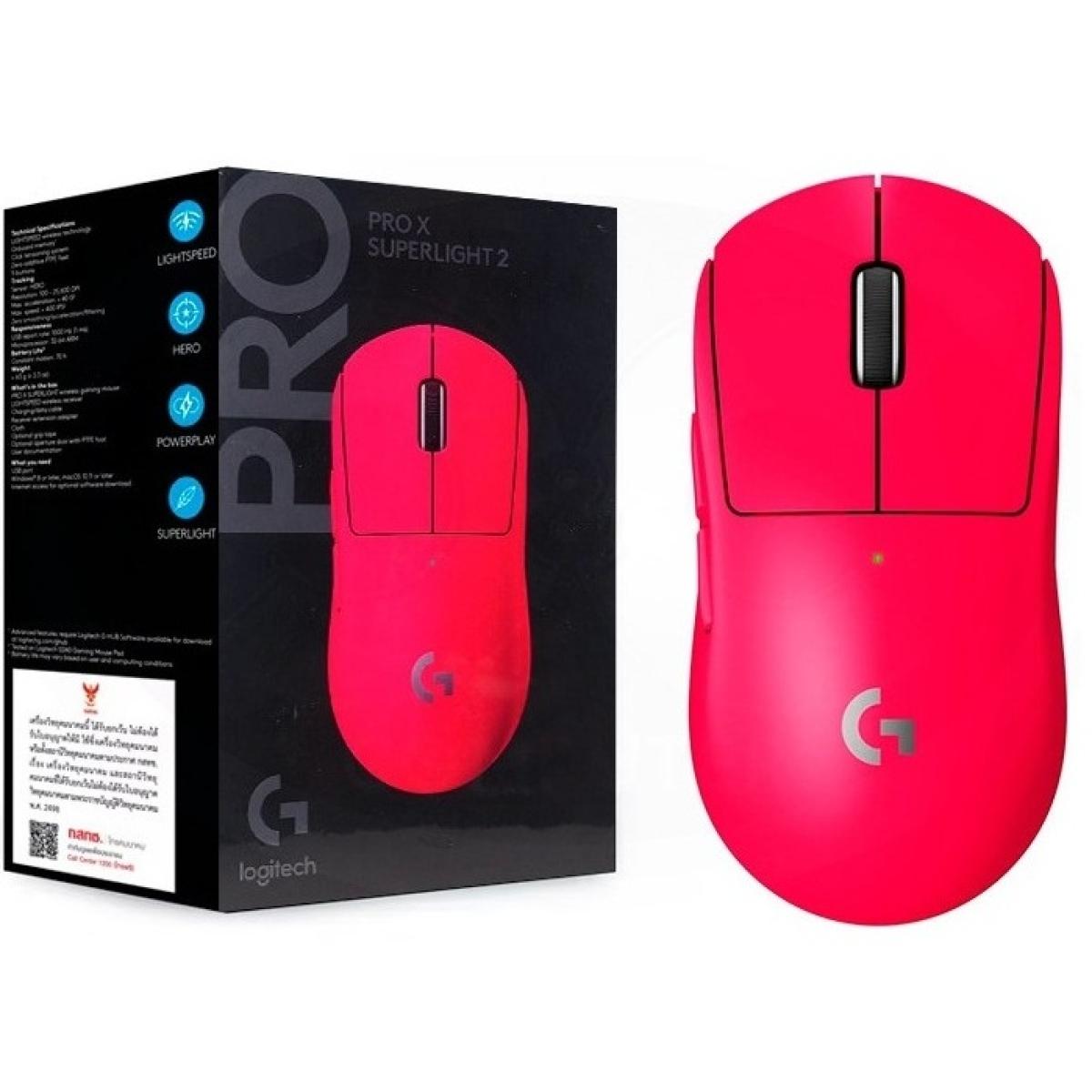 Logitech G PRO X SUPERLIGHT 2 (Magenta) LIGHTSPEED Wireless Gaming ...