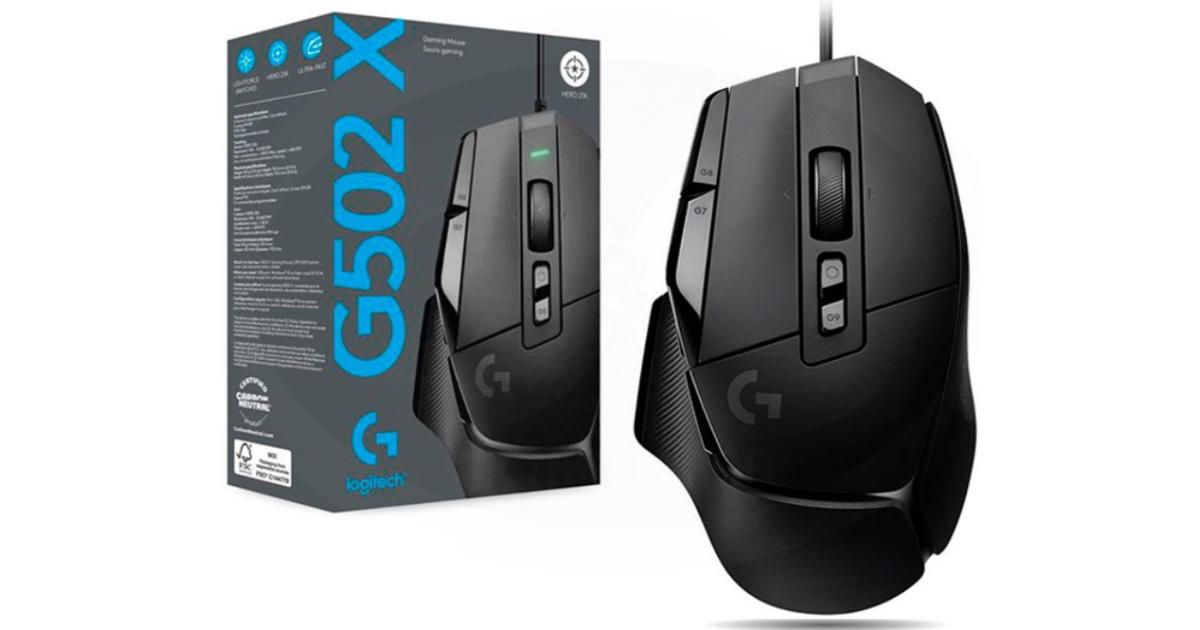 Logitech G502 X Lightforce Wired, Hybrid Optical-Mechanical Switches w ...