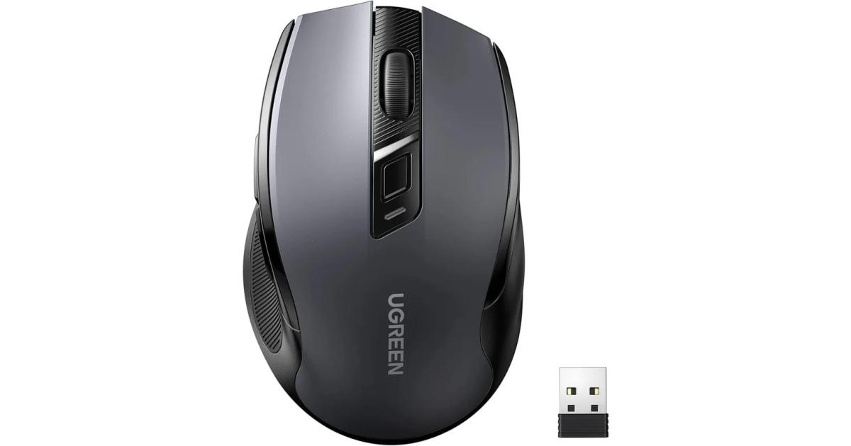UGREEN Ergonomic Wireless Mouse 2.4 GHz, 10m/32f, 400DPI (Black ...