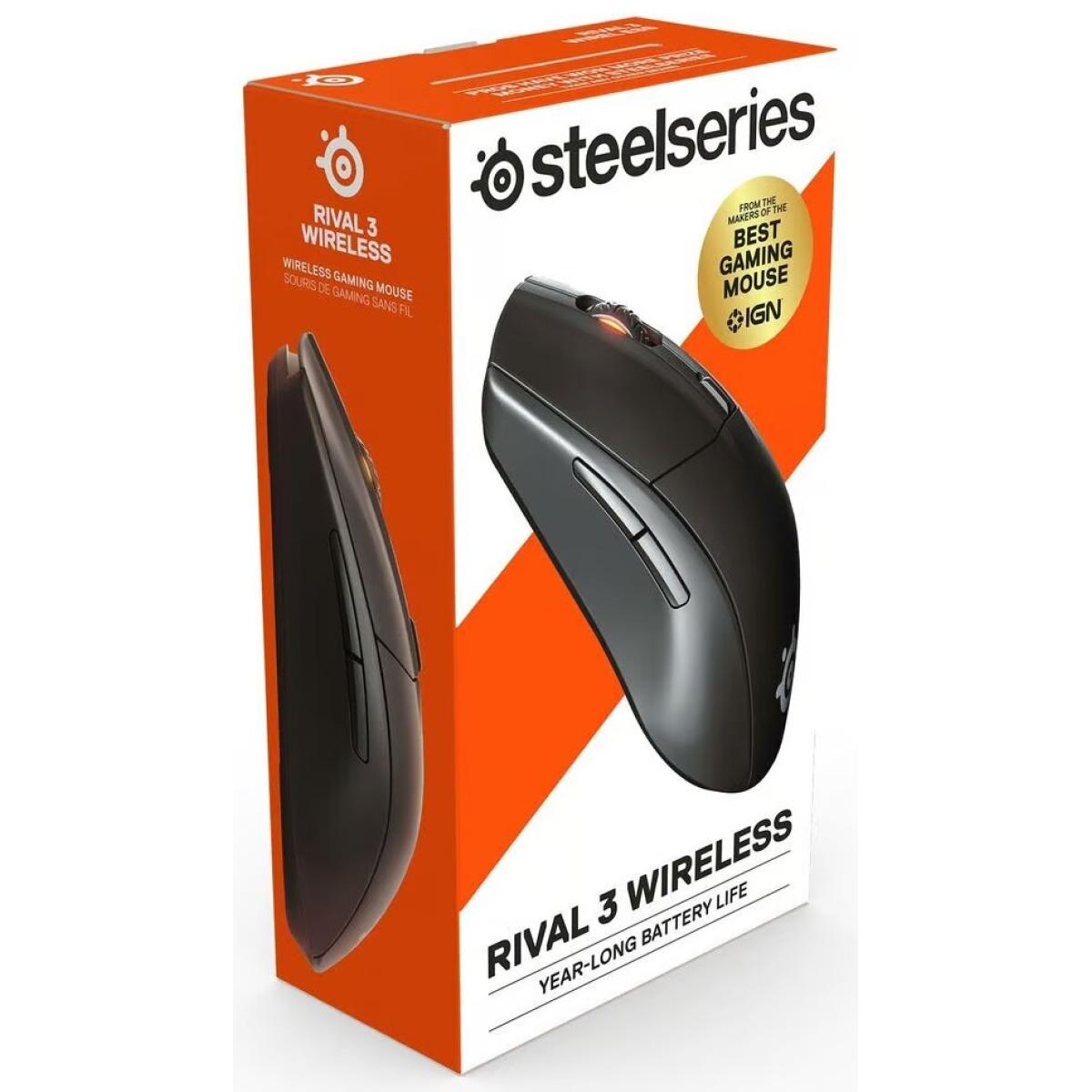 SteelSeries Rival 3 Wireless (Dual Connectivity 2.4GHz & BT.5) Ultra ...