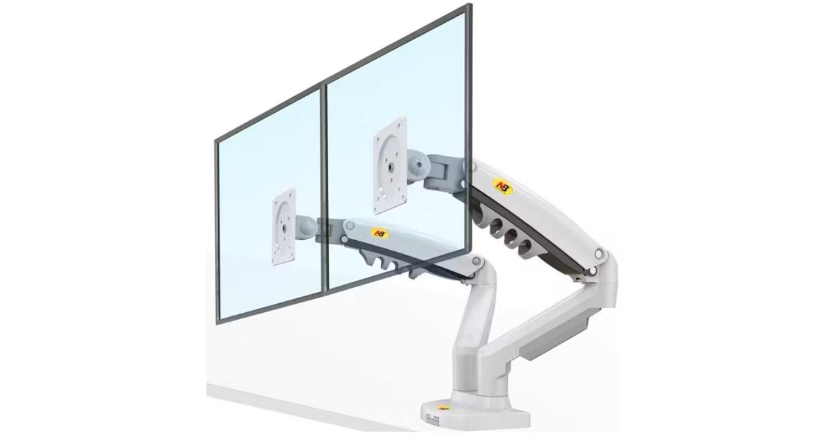 North Bayou (NB F160) Ergonomic Desk Mount Dual Monitor Arm, Up To 17 ...