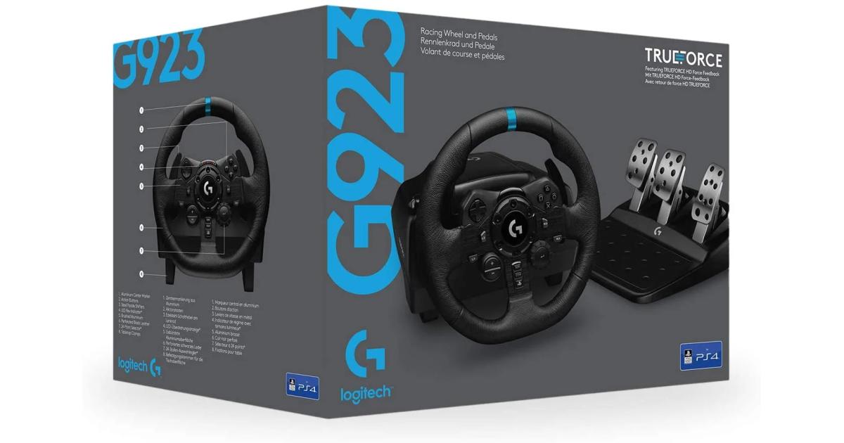 Logitech G923 Trueforce Sim Racing Wheels & Pedals, Up To 1000 Hz Force ...
