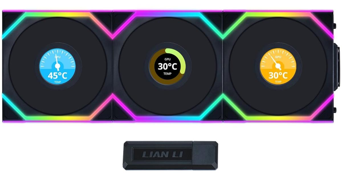 Lian Li UNI FAN SL Wireless LCD 120 Kit w/ Dual Zone ARGB, High ...