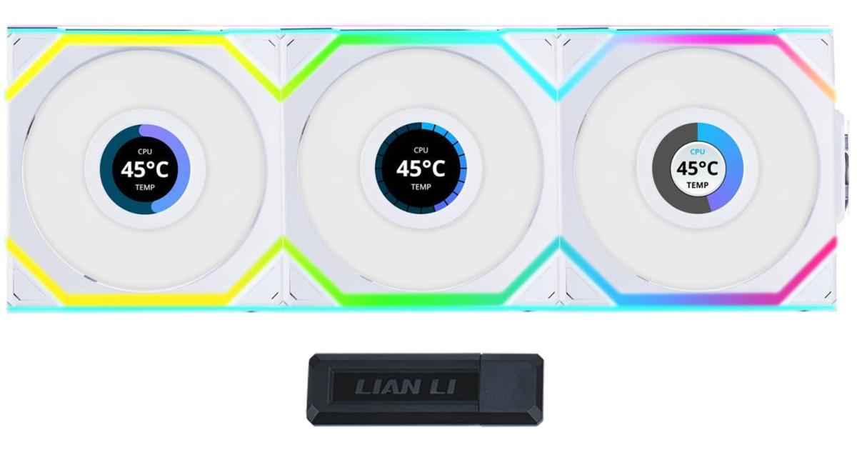 Lian Li UNI FAN SL Wireless LCD 120 Kit w/ Dual Zone ARGB, High ...