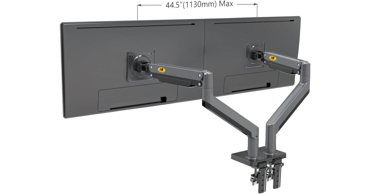 NB North Bayou Dual Monitor Arm Ultra Wide Full Motion Swivel Monitor ...
