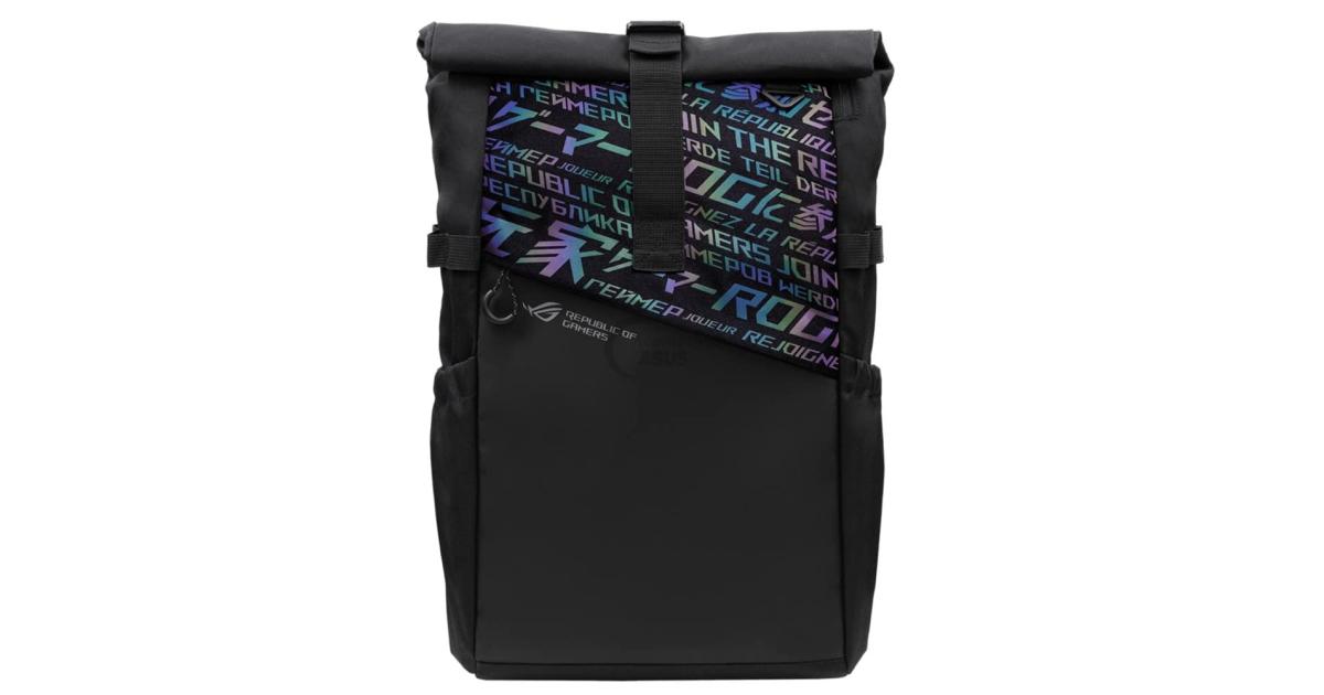 ASUS ROG BP4701 Gaming Laptop Backpack with Holographic Cybertext ...