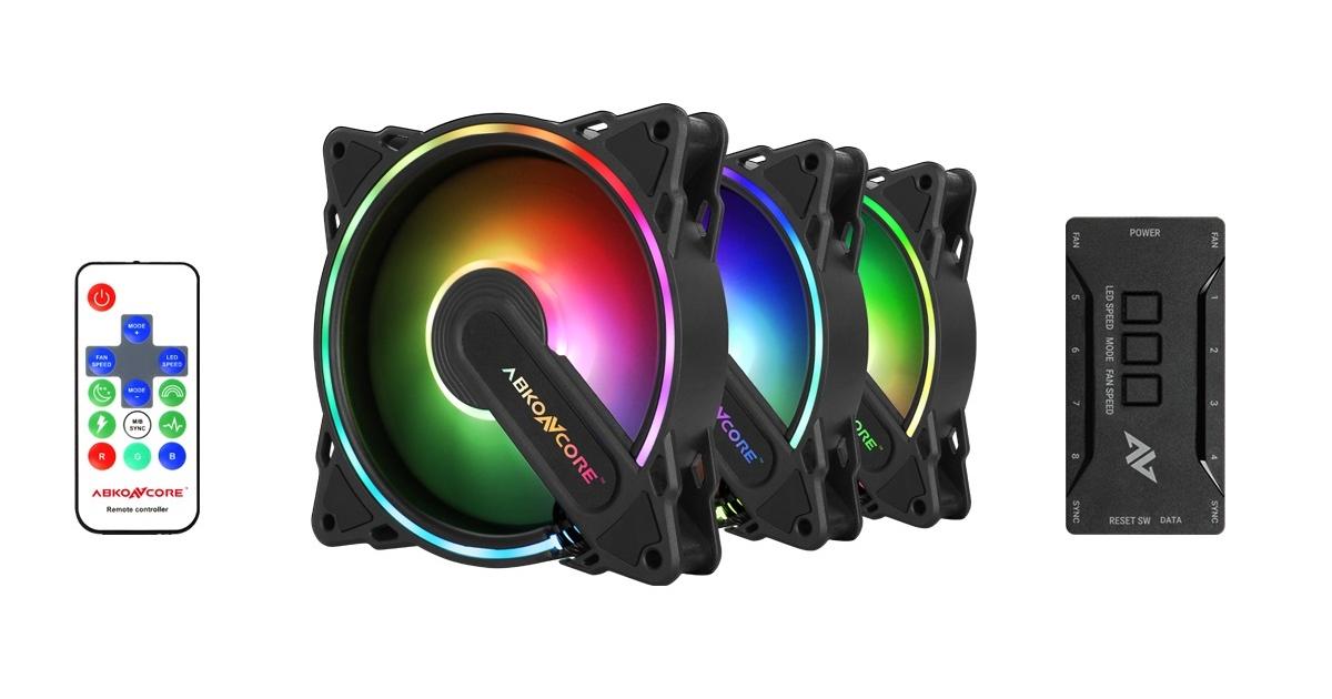 ABKONCORE HR120 SPECTRUM SYNC 3IN1 - FANS WITH CONTROLLER | HR120 ...