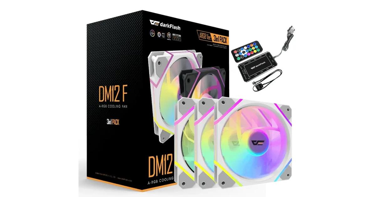 darkFlash DM12F A-RGB High Efficiency Cooling Fan Kit 3in1 w ...