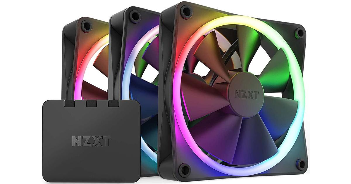 NZXT F120 RGB 3IN1(Black) PWM Airflow Fans & Controller w/ Smart Frame ...