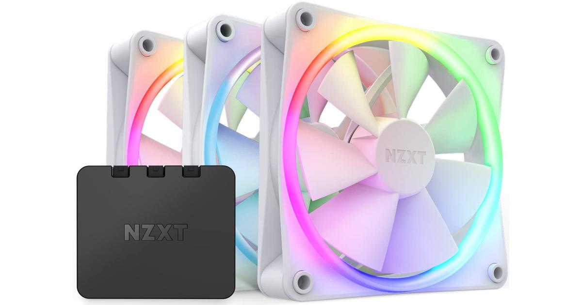 NZXT F120 RGB 3IN1(White) PWM Airflow Fans & Controller w/ Smart Frame ...