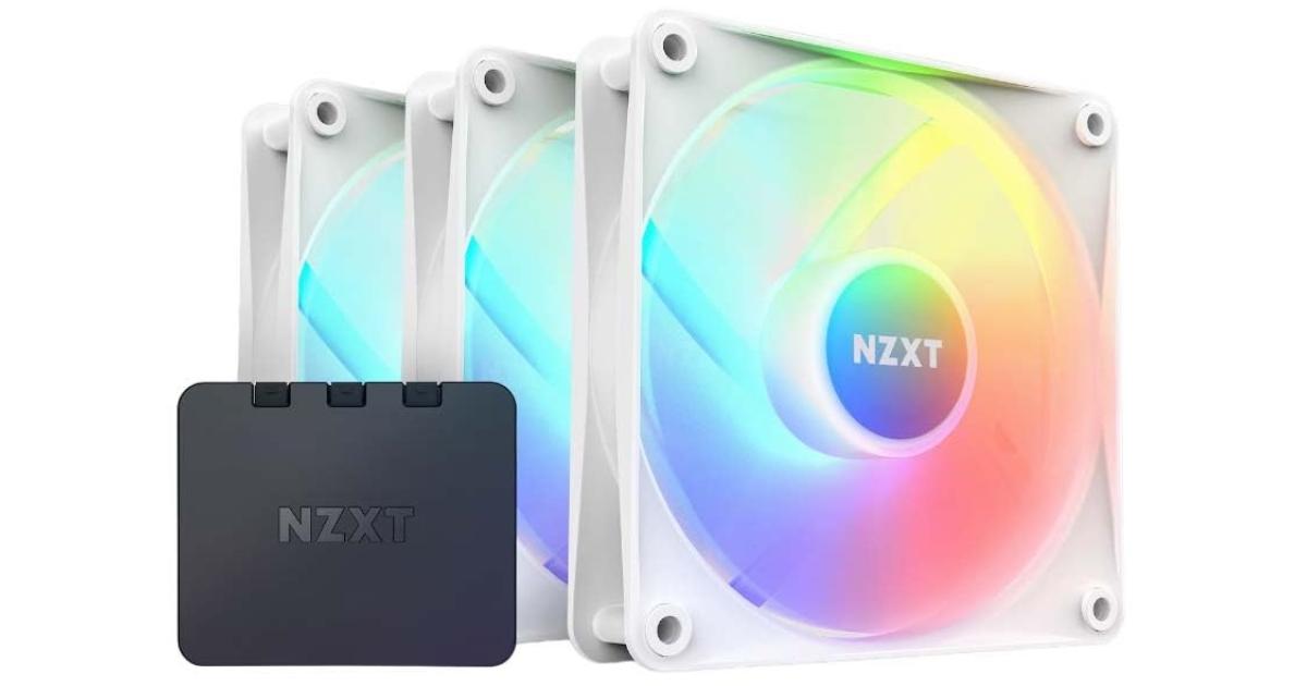 NZXT F120 RGB Core Triple Pack 3IN1 (White) PWM Airflow Fans ...