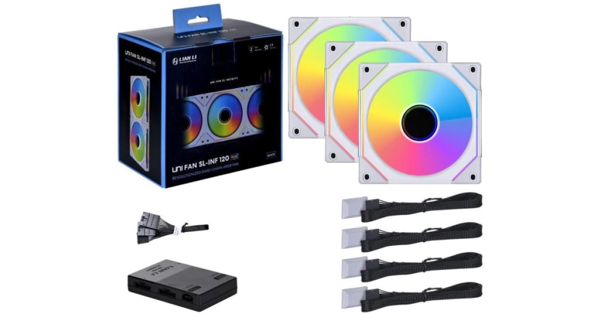 Lian Li UNI FAN SL-INFINITY SL-INF120 Kit 3 Packs (White) 2nd Gen Of ...
