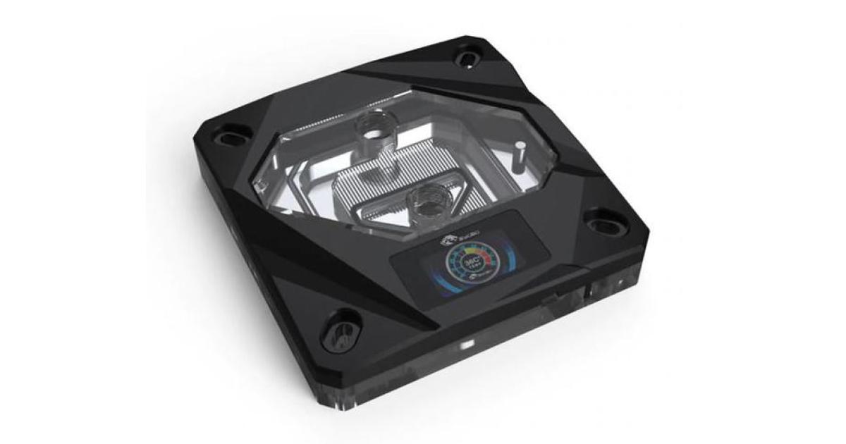 Bykski CPU-FIRE-ON-I CPU Water Cooling Block w/ Temp Digital Display ...