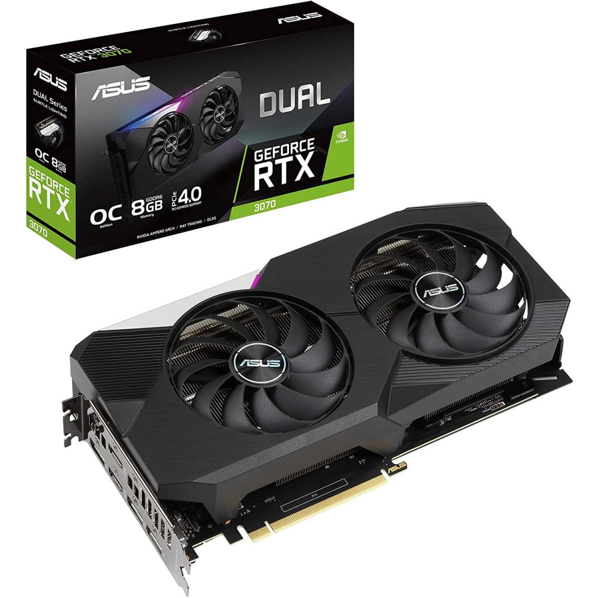 ASUS Dual GeForce RTX 3070 OC Edition 8GB GDDR6 Graphics Card ASUS ASUS Dual GeForce RTX 3070 OC Edition 8GB GDDR6 Graphics Card ASUS