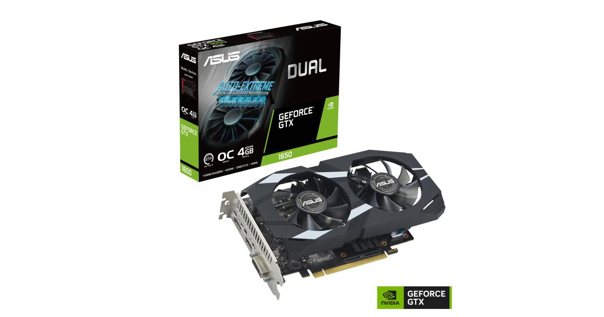 ASUS Dual GeForce GTX 1650 OC Edition 4GB GDDR6 EVO - Graphics Card | DUAL-GTX1650-O4GD6-P-EVO ...