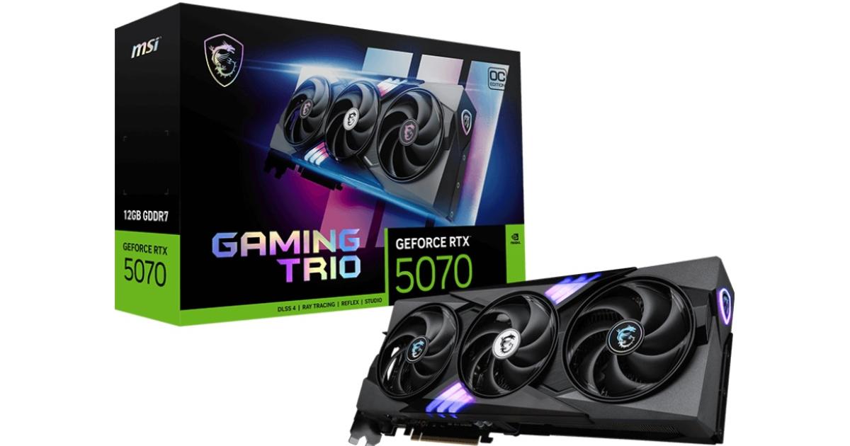 MSI GeForce RTX 5070 GAMING TRIO OC 12GB GDDR7- Graphics Card | G5070 ...