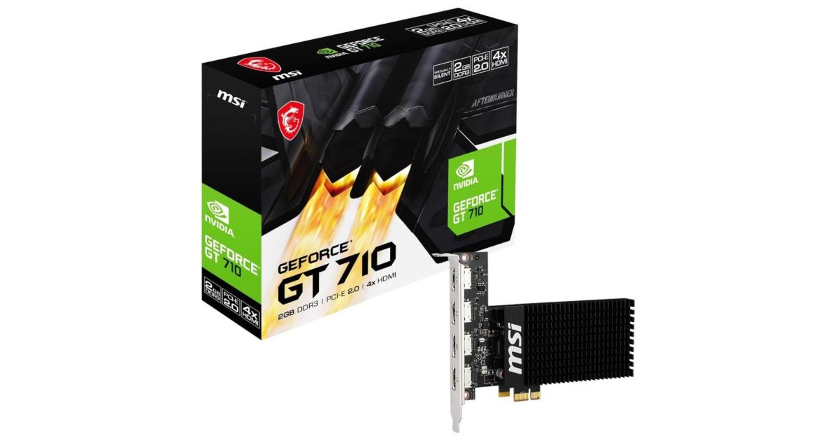 MSI GeForce GT 710 2GD3H 4HDMI 2GB GDDR3 - Graphics Card | GT 710 2GD3H ...