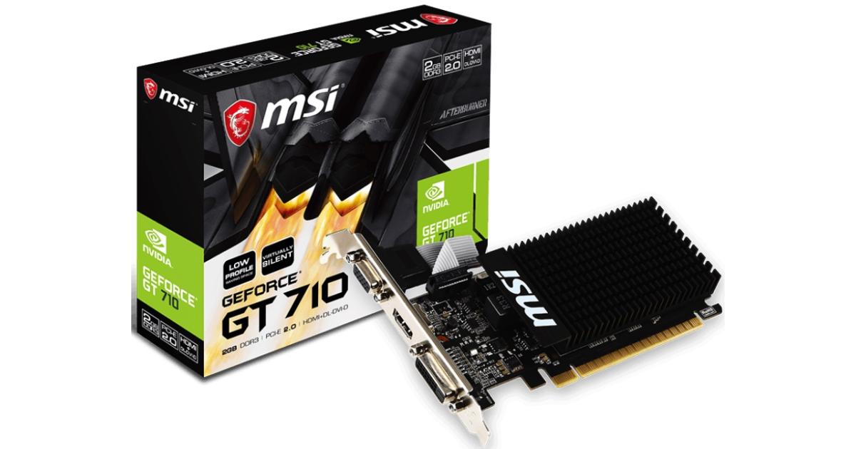 MSI GeForce GT 710 2GB GDDR3 - Graphics Card | GT 710 2GD3H LP | OS ...