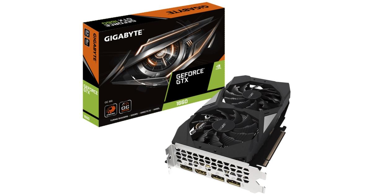 GIGABYTE GeForce GTX 1660 OC 6G GDDR5 WINDFORCE 2X - Graphics Card | GV-N1660OC-6GD | OS | Jordan