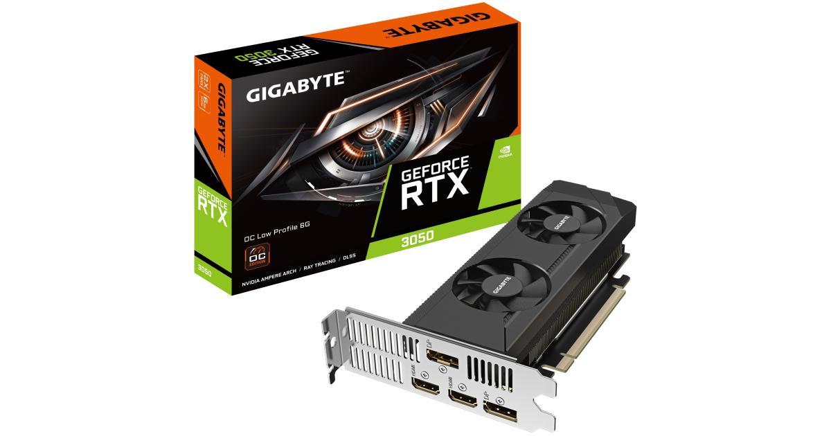 GIGABYTE GeForce RTX 3050 Low Profile 6GB GDDR6 - Graphics Card (No ...