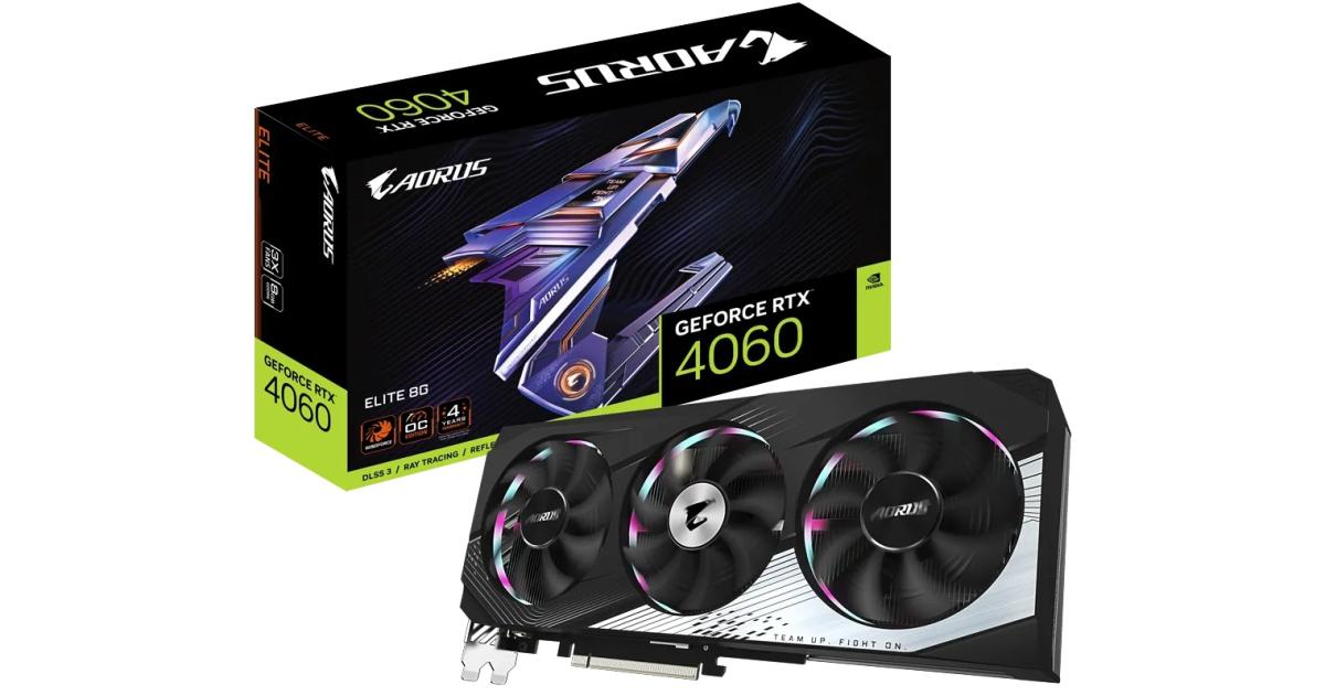 GIGABYTE AORUS GeForce RTX 4060 ELITE 8GB GDDR6 - Graphics Card | GV ...