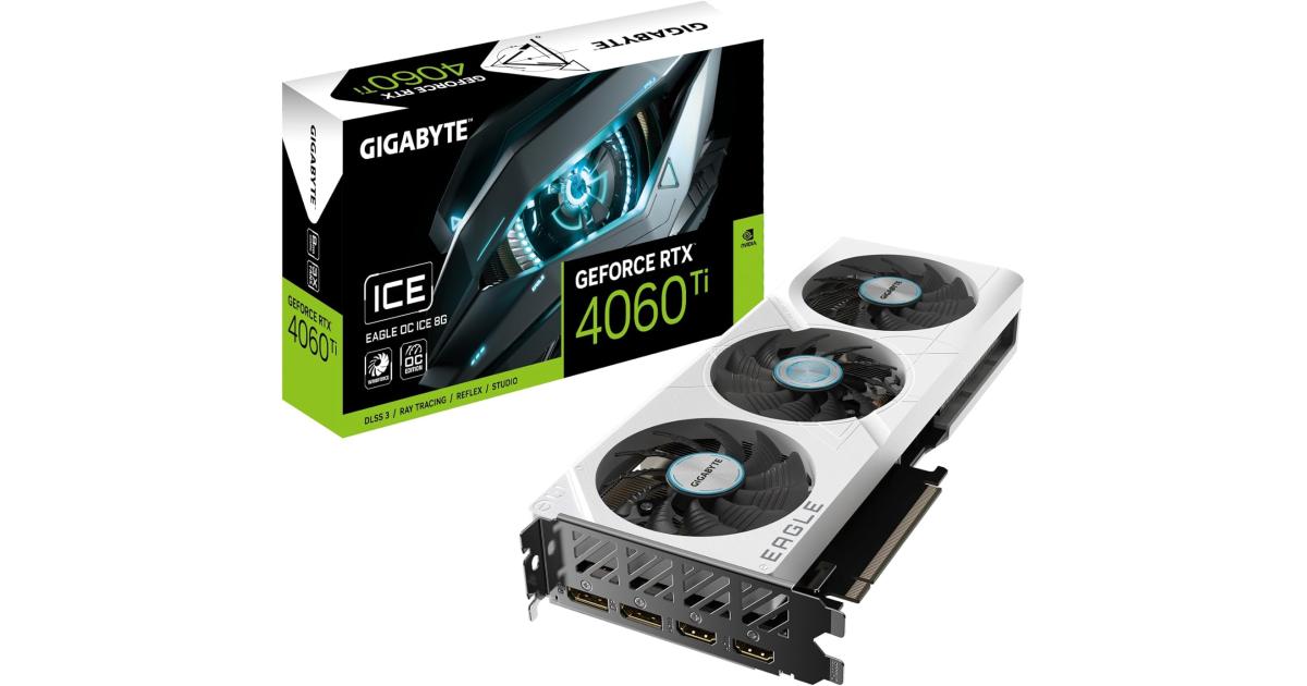 GIGABYTE GeForce 4060 Ti EAGLE OC ICE 8GB GDDR6 - Graphics Card | GV ...