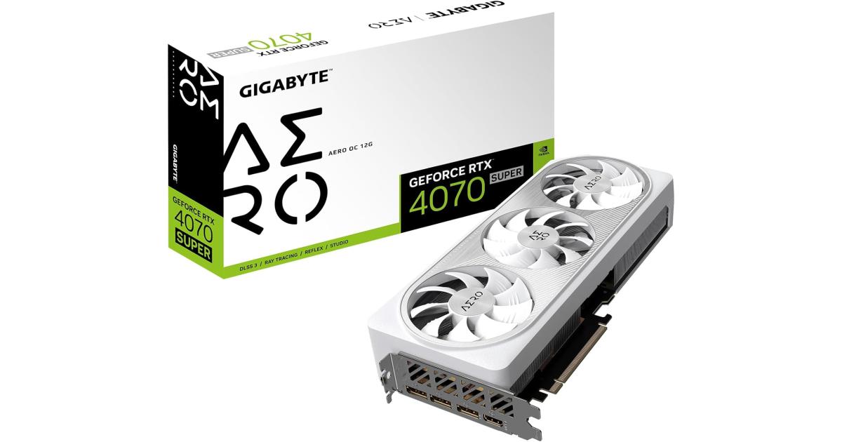 GIGABYTE GeForce RTX 4070 SUPER AERO OC 12GB GDDR6X - Graphics Card ...