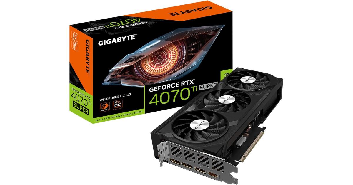 GIGABYTE GeForce RTX 4070 Ti SUPER WINDFORCE OC 16GB GDDR6X - Graphics ...