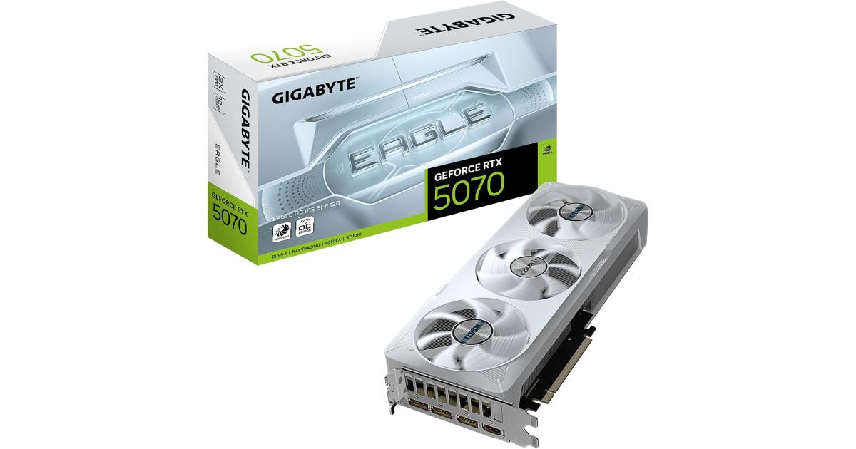 GIGABYTE GeForce RTX 5070 EAGLE OC ICE SFF 12GB GDDR7- Graphics Card ...