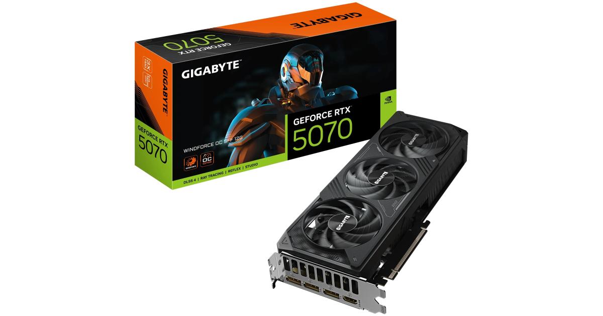 GIGABYTE GeForce RTX 5070 WINDFORCE OC SFF 12GB GDDR7- Graphics Card ...