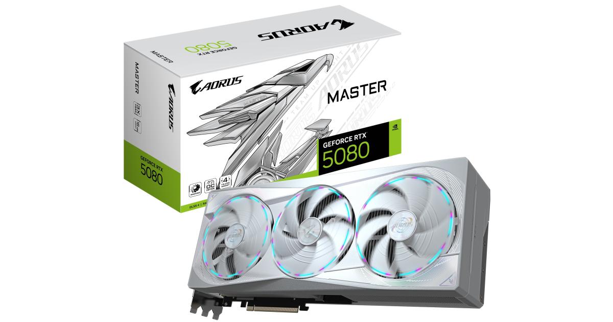 GIGABYTE AORUS GeForce RTX 5080 MASTER ICE 16GB GDDR7- Graphics Card ...