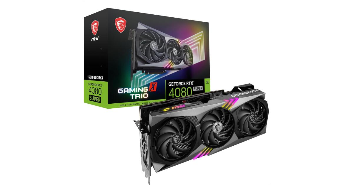 MSI GeForce RTX 4080 SUPER GAMING X TRIO 16GB GDDR6X - Graphics Card ...