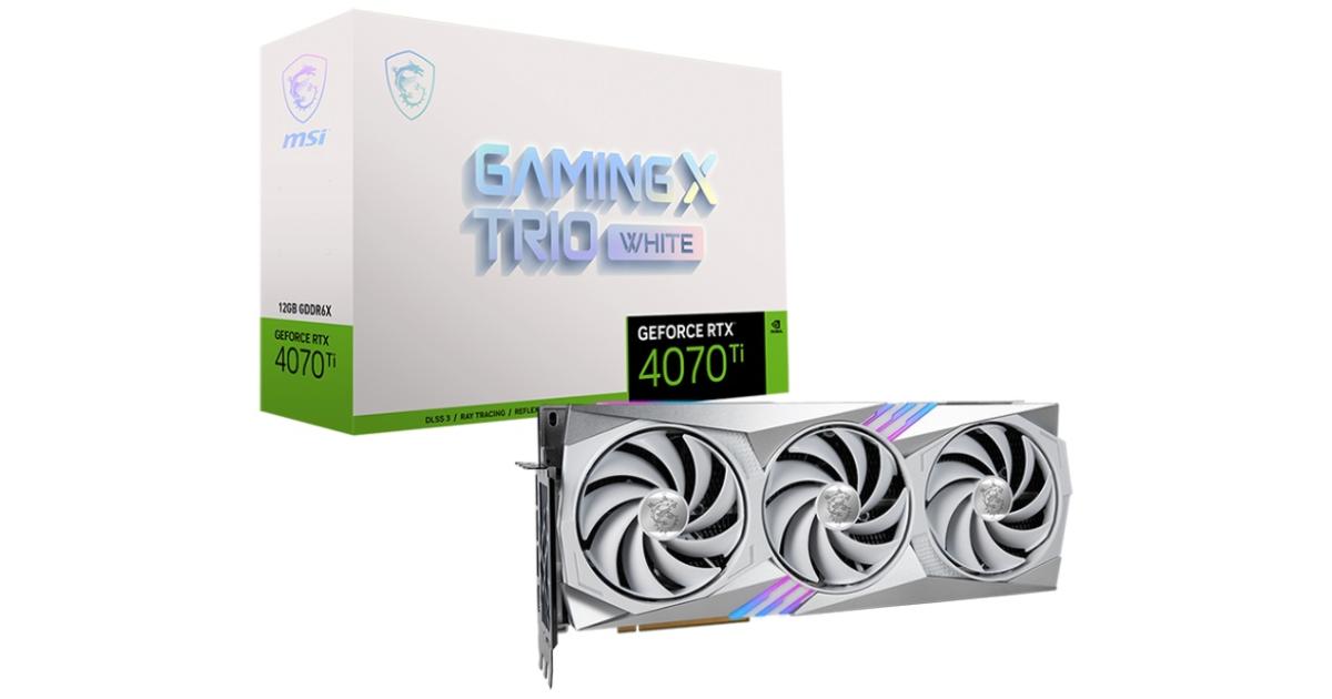 MSI GeForce RTX 4070 Ti GAMING X TRIO WHITE 12GB GDDR6X - Graphics Card ...