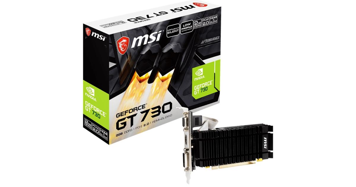 MSI GeForce GT 730 2GB DDR3 - Graphics Card | N730K-2GD3H/LPV1 | OS ...