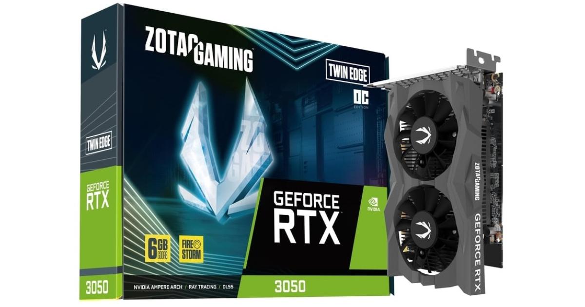 ZOTAC GAMING GeForce RTX 3050 Twin Edge OC 6GB GDDR6 - Graphics Card ...