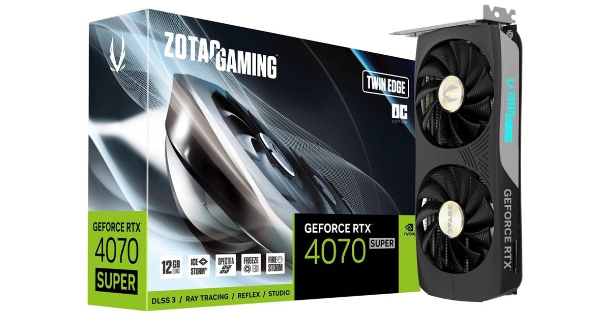 ZOTAC GAMING GeForce RTX 4070 SUPER Twin Edge OC 12GB GDDR6X - Graphics ...