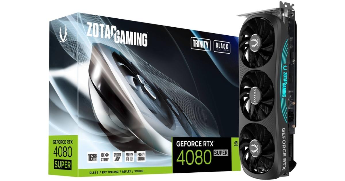 ZOTAC GAMING GeForce RTX 4080 SUPER Trinity Black Edition 16GB GDDR6X ...
