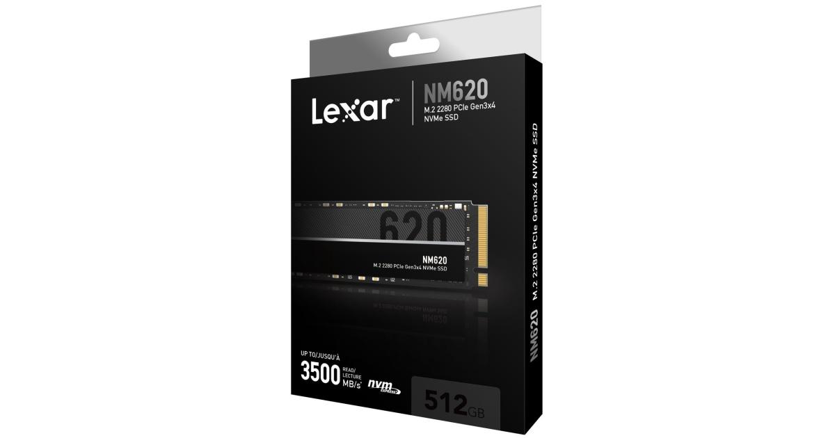 Lexar NM620 512GB PCIe 3.0 NVMe M.2 SSD-Sequential Read/Write (3500/ ...