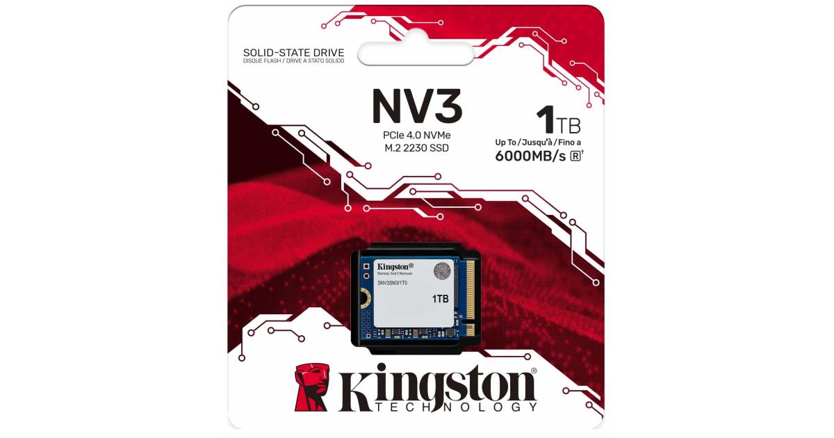 Kingston NV3 1TB Mini M.2 NVMe PCIe 4.0, GEN 4 SSD Up To 6000/4000 MB/s ...