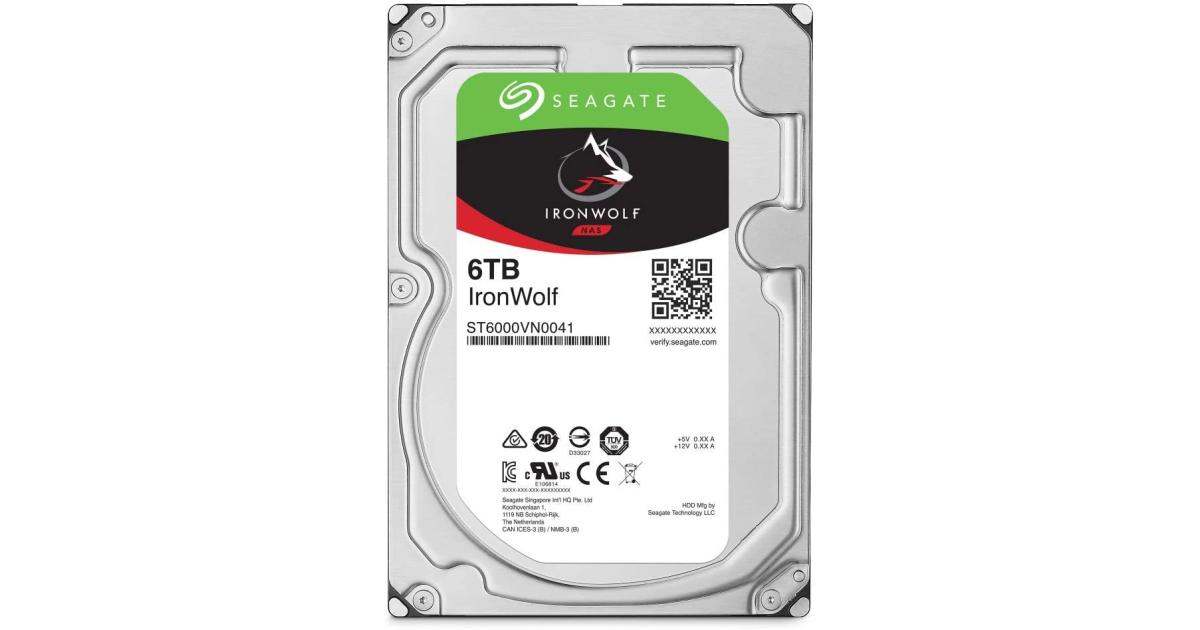 SEAGATE IronWolf 6TB NAS 7.2K RPM SATA Hard Drive | ST6000VN001 | OS ...